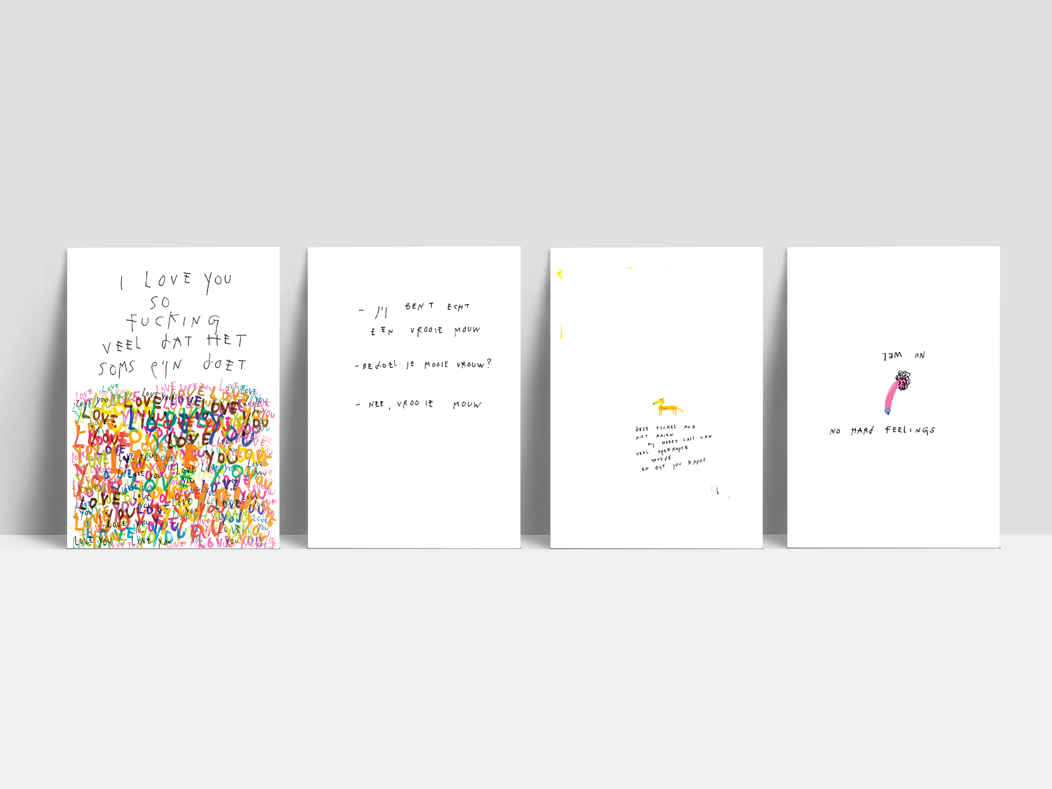 Vier kunstkaarten LLLL – RoPlaza